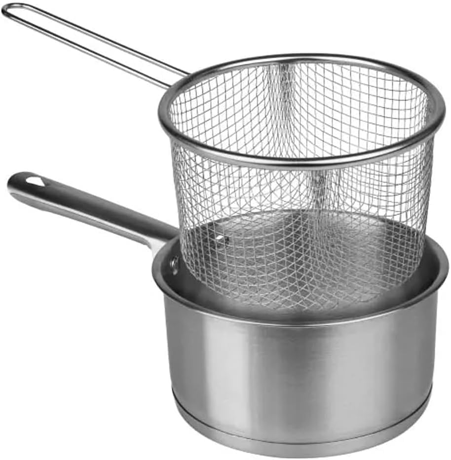 MGE - Deep Fat Fryer Set - Induction Chip Pan - Chip Pan with Basket ...