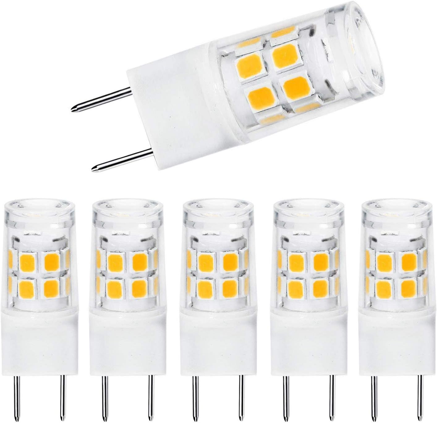 yjyuan G8 Light Bulb 3 Watts Warm White T4 G8 Base Bi-pin Xenon JCD ...