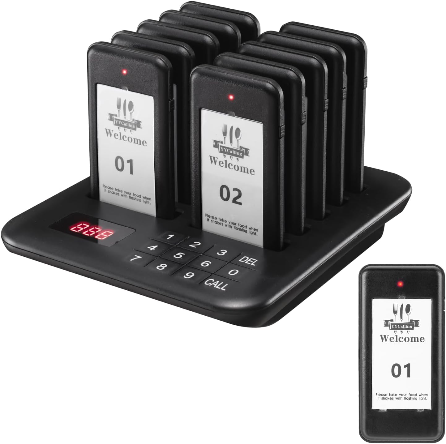 Amazon.com: YYCALLING Restaurant Pager,Pagers for Restaurants 10 Guest ...