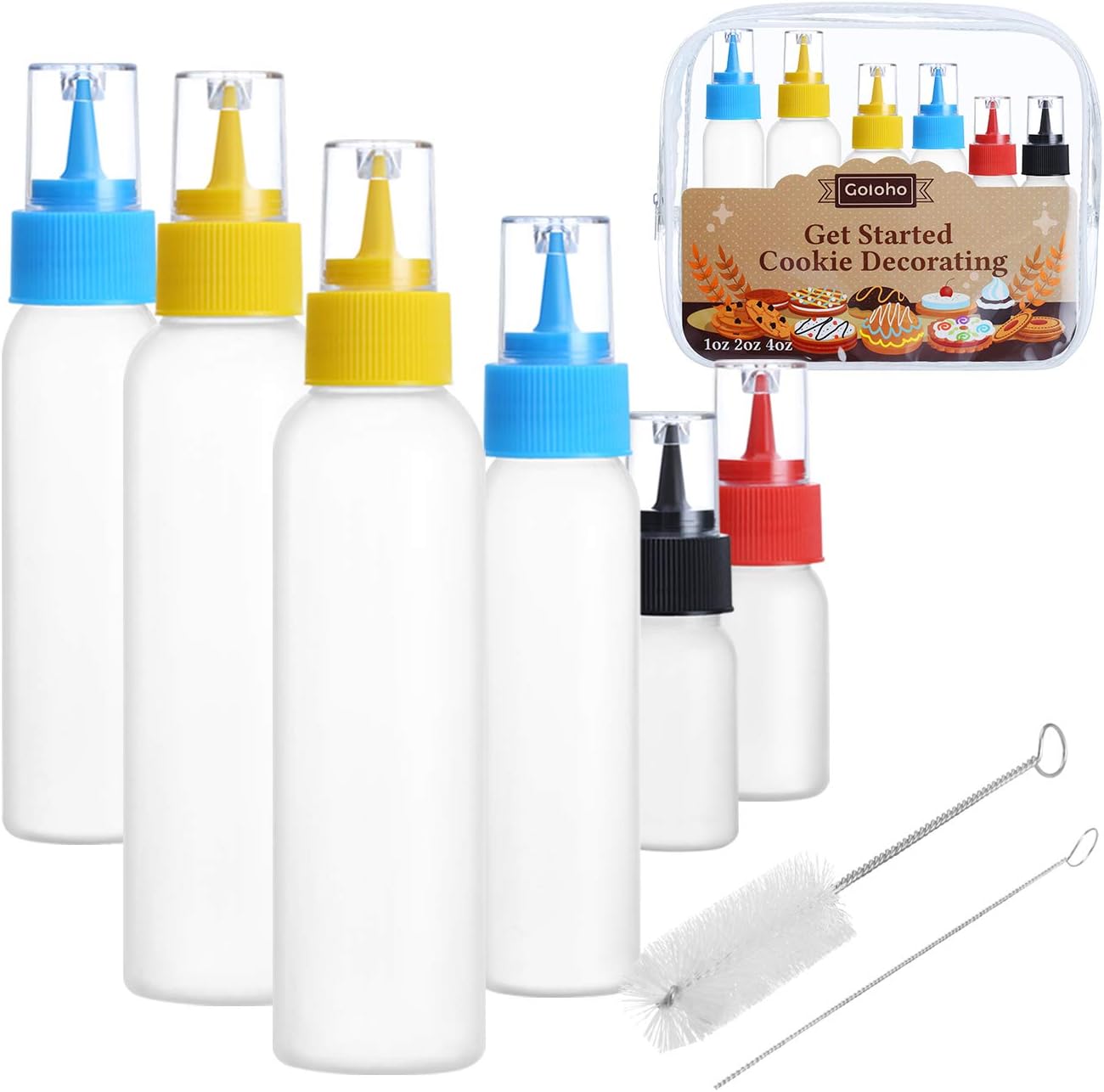 Goloho Cake Decorating Squeeze Bottles, Goloho Icing Bottles for Cookie ...