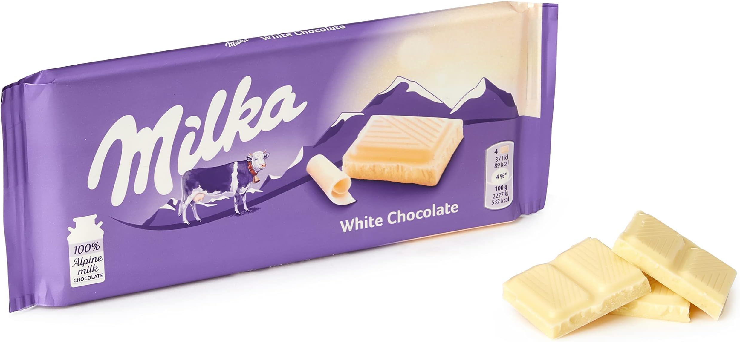 Amazon.com : Milka (Germany) Weisse Schokolade (White Chocolate) 3-Pack ...