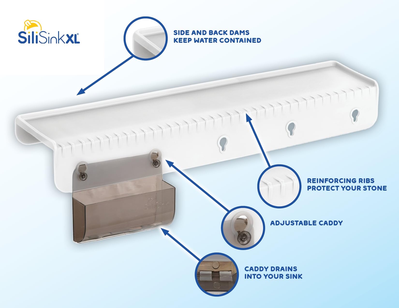 Snapklik.com : SiliSink XL Silicone Sink Edge Guard For Kitchen Sink ...