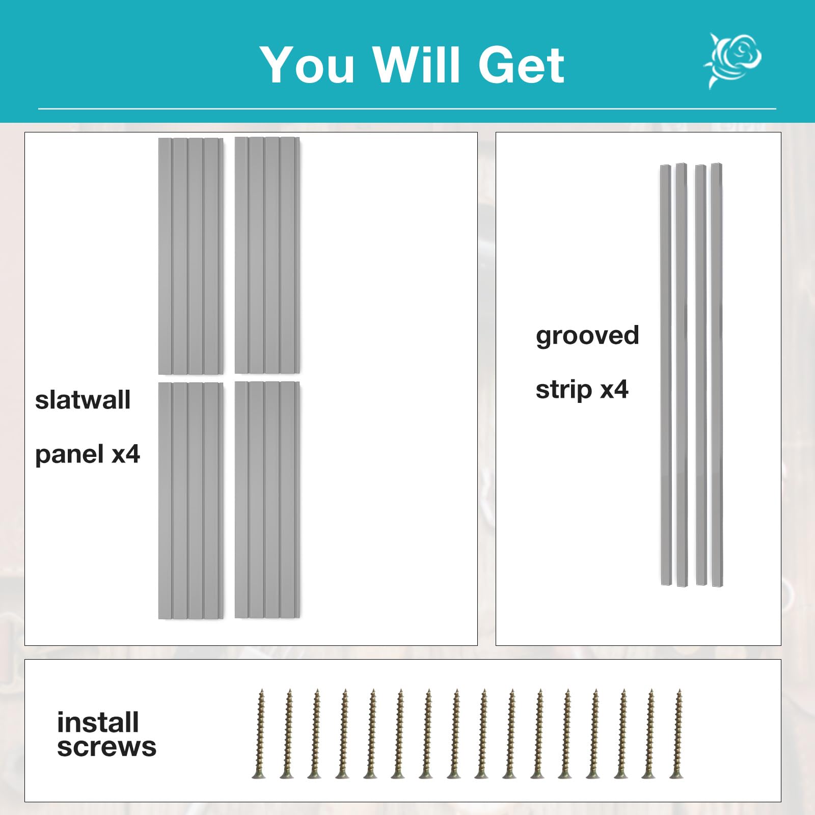 Snapklik.com : NeatiEase Slatwall Panel Wall Storage Systems, 4 X 4ft ...