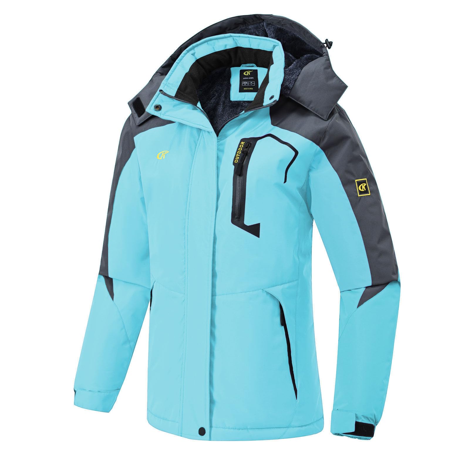 Pdbokew Women's Skiing Snowboarding Jackets Fleece Hood Mountain Snow ...