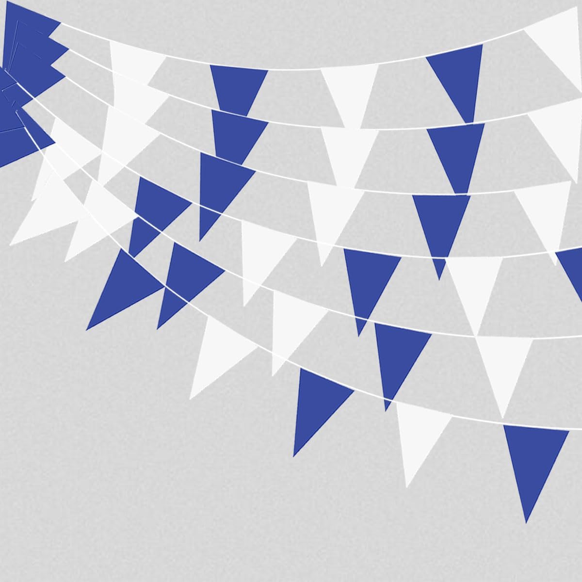 Amazon.com: 80 Meters/262 Feet Blue and White Pennant Banners Bunting ...