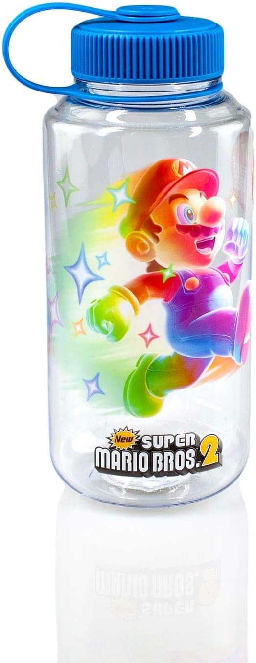 Amazon.com: JUST FUNKY Super Mario Bros 6-Inch Plastic Water Bottle ...