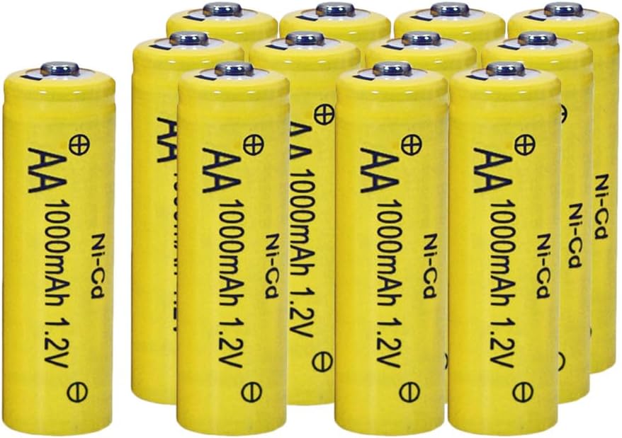 Amazon.com: Nickel Cadmium-Nicad Batteries,12 Packs 1000mAh Outdoor ...
