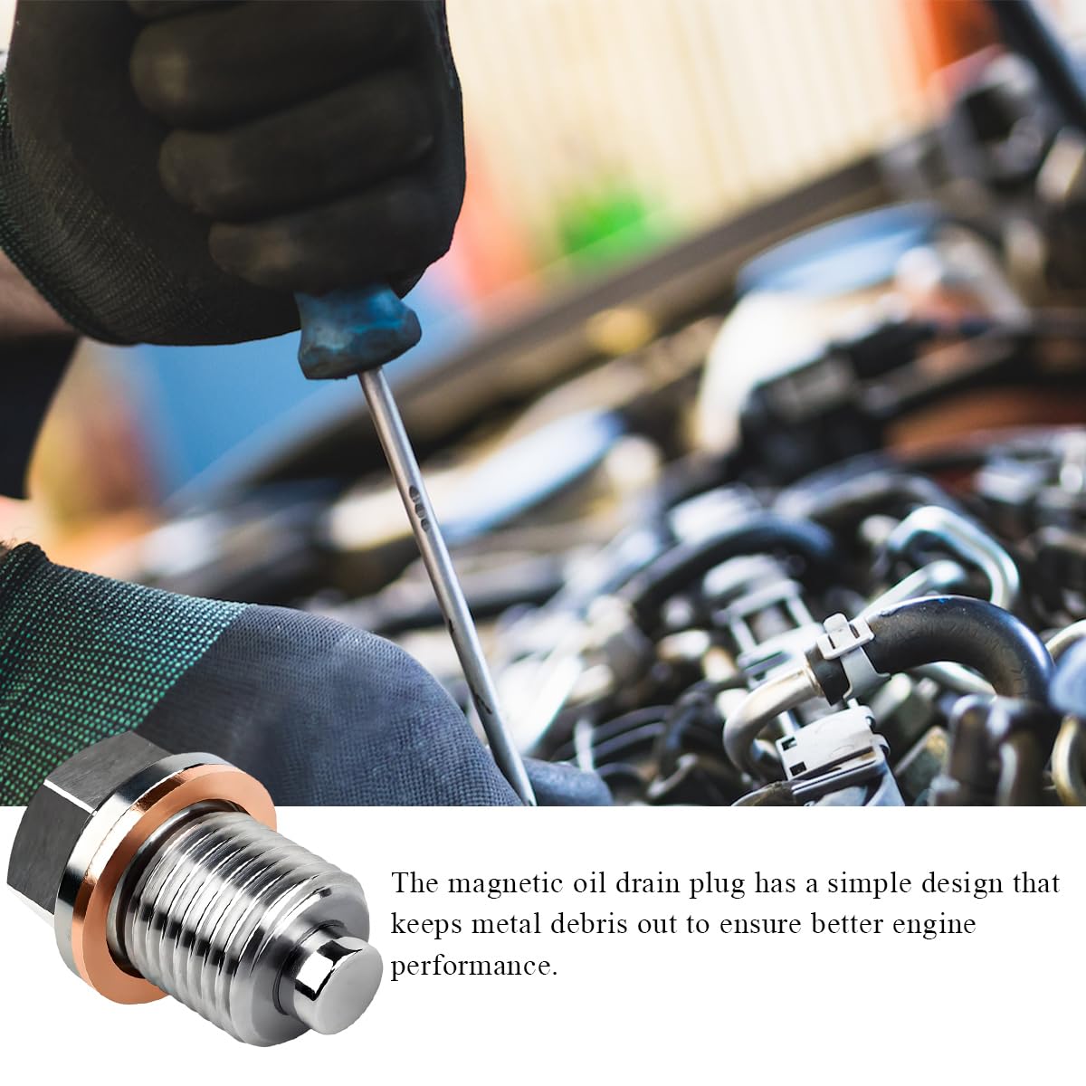 Snapklik.com : KVAEY Magnetic Oil Drain Plug, M161.5 Aluminum Alloy ...