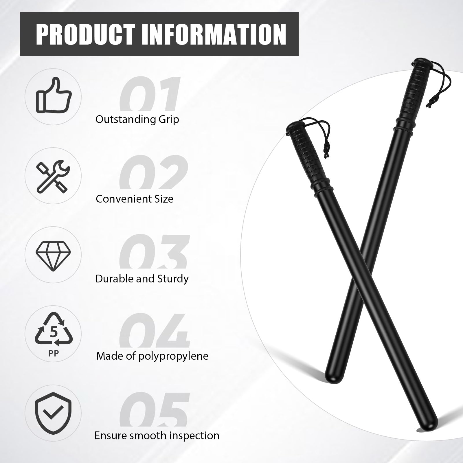 Snapklik.com : 2 Pcs 21 Inch Black Tire Thumper For Trucker Safety ...