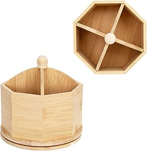 Amazon.com: Wooden Pen Holder Rotating Art Pencil Holders And ...