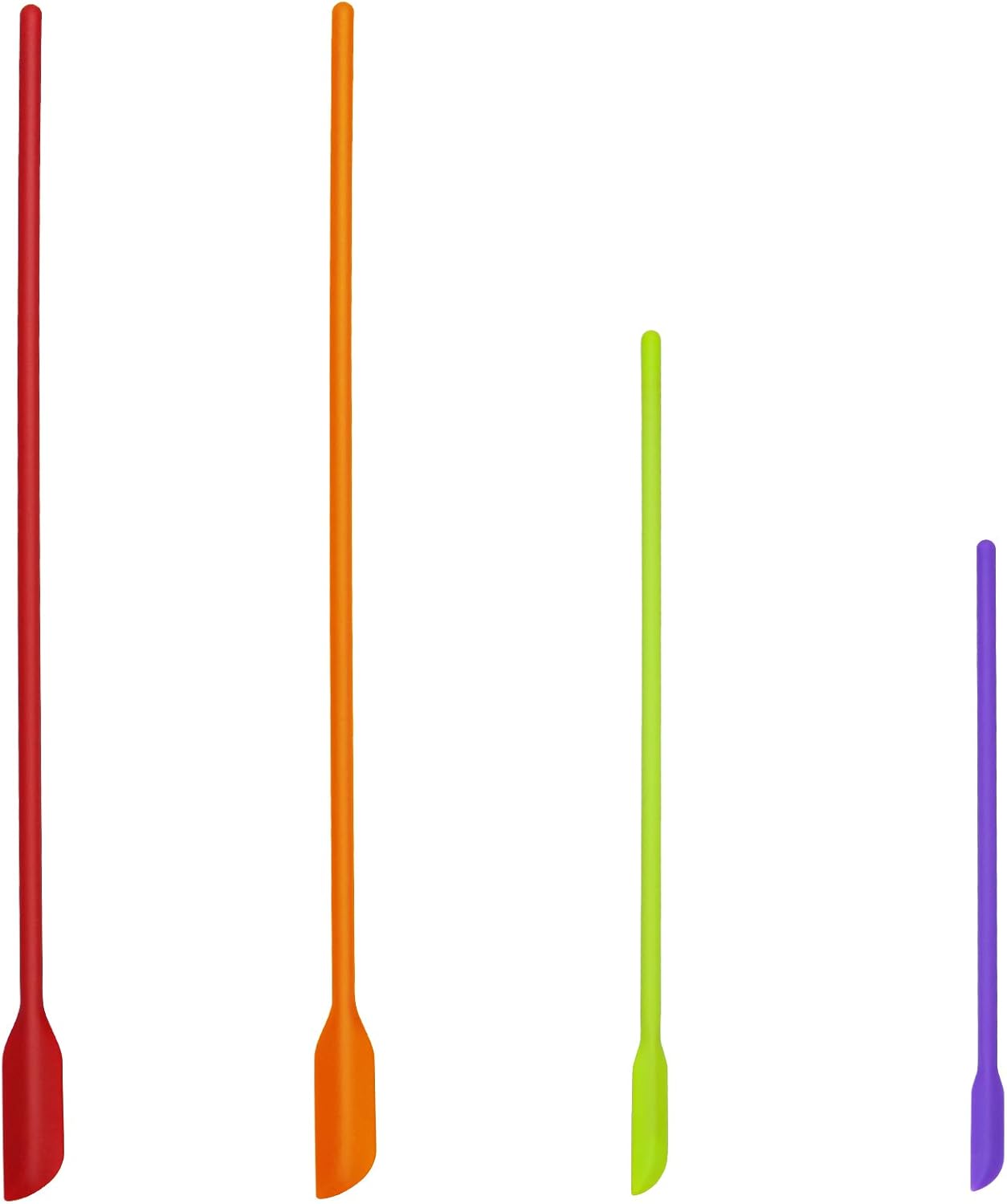 Amazon.com: 4pcs Mini Silicone Spatula Set, 3 Size Makeup Spatula Small ...