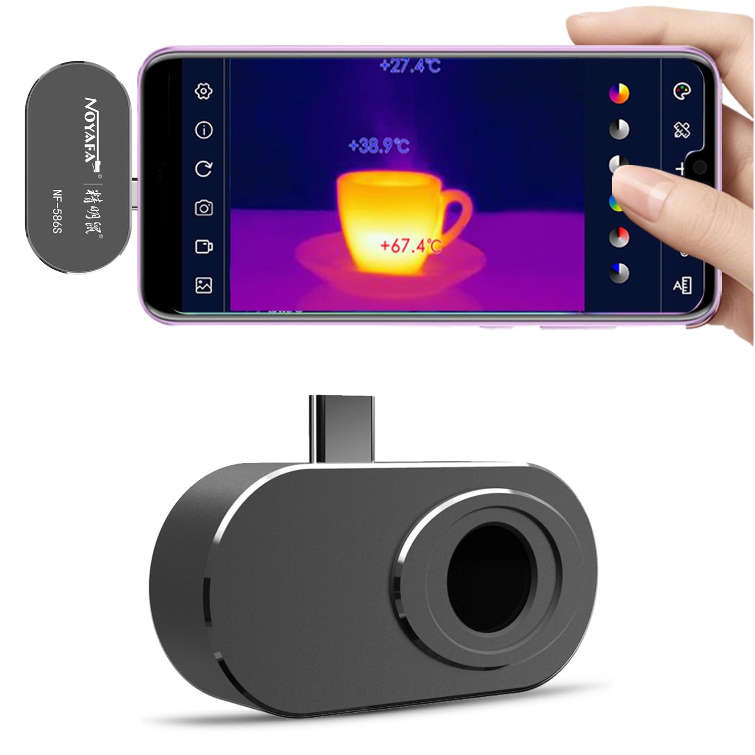 Buy NOYAFA Thermal Imaging Camera Android, Infrared Thermal Camera Support Video , 6 Color ...