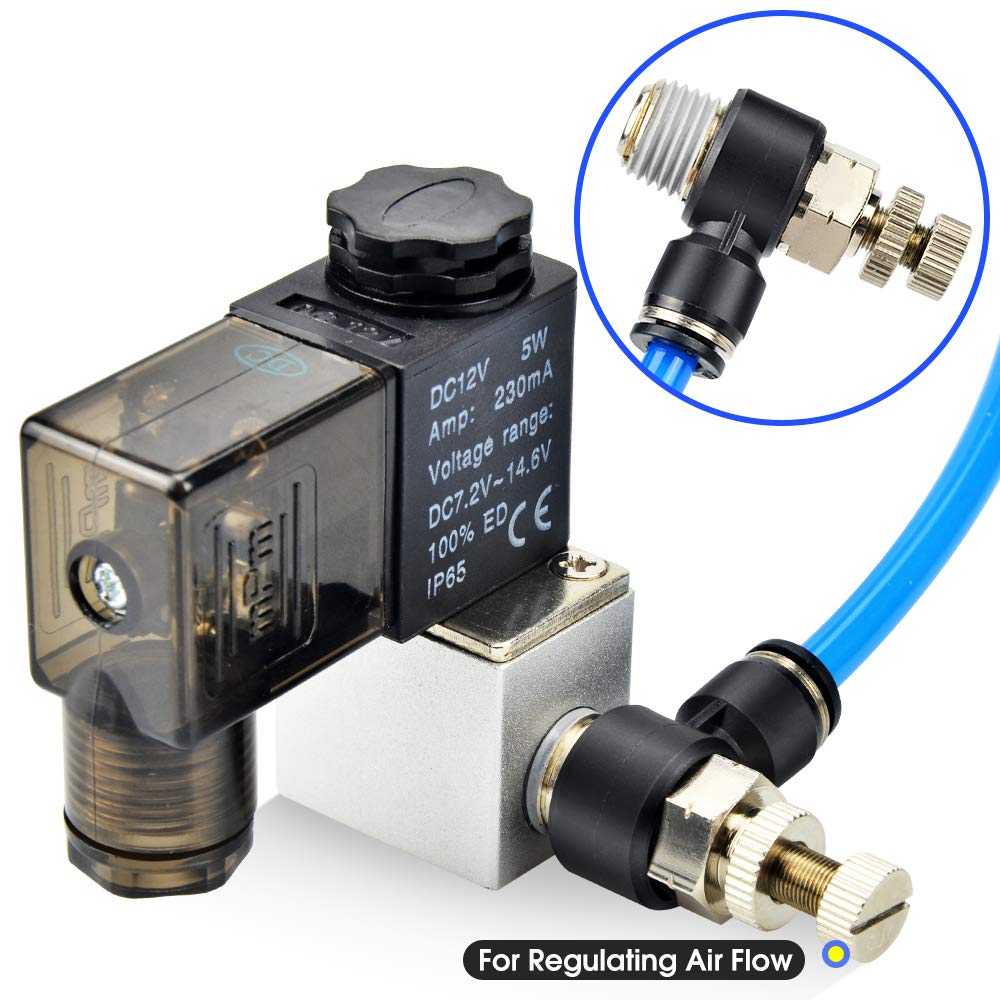 Snapklik.com : 2 Pack SL-1/2-N2 Push To Connect Air Line Fitting Air ...