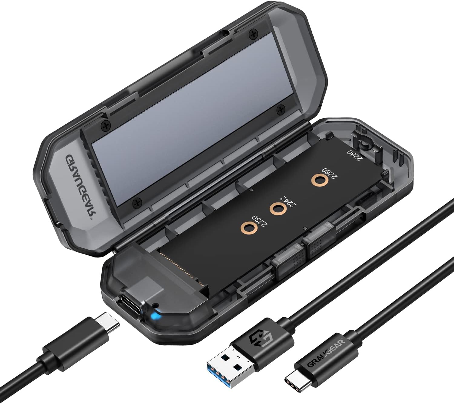 Amazon.com: ORICO Alloy M.2 NVMe SATA SSD Enclosure, 10Gbps NVMe ...