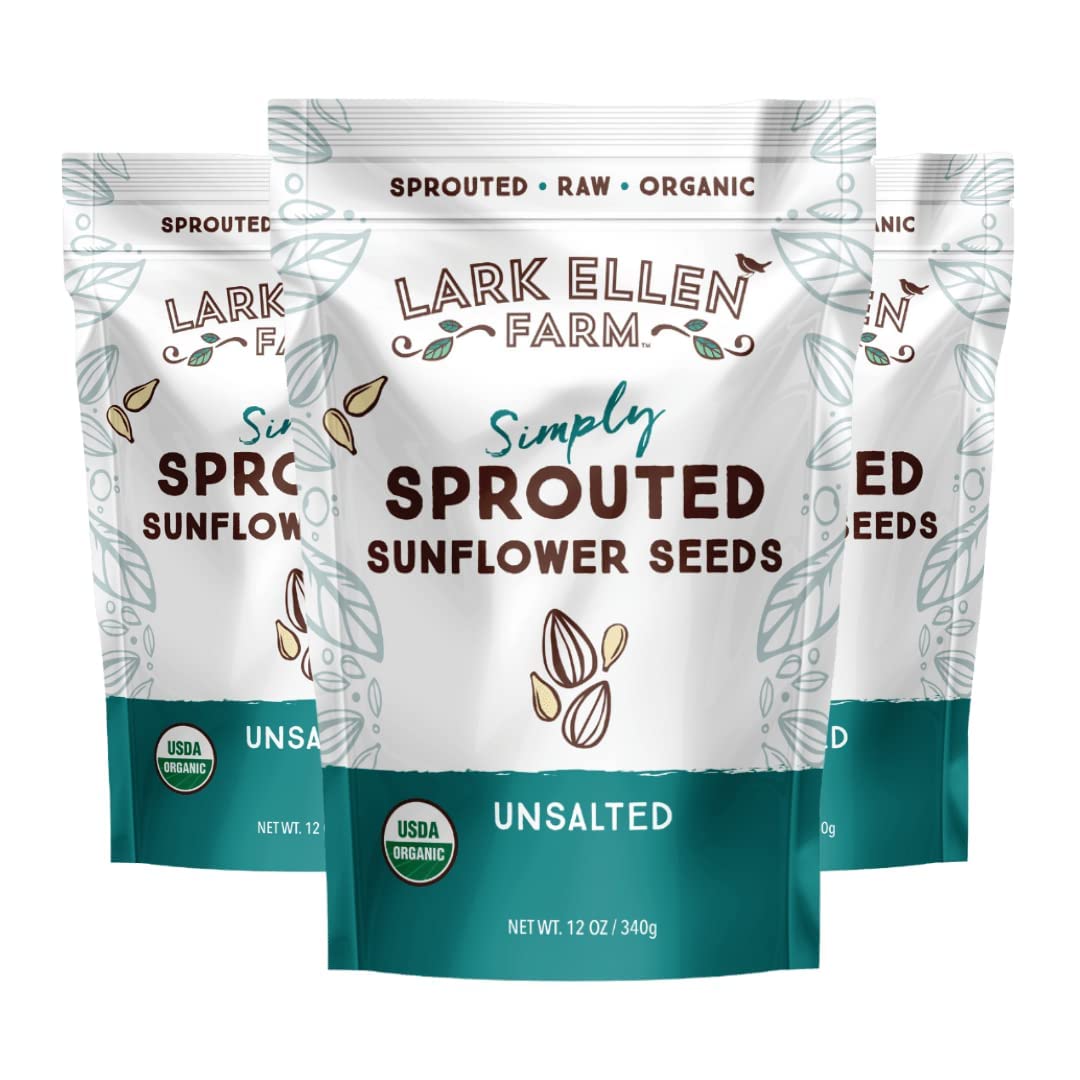 Amazon.com: Lark Ellen Farm Sprouted Organic Sunflower Seeds, Unsalted ...
