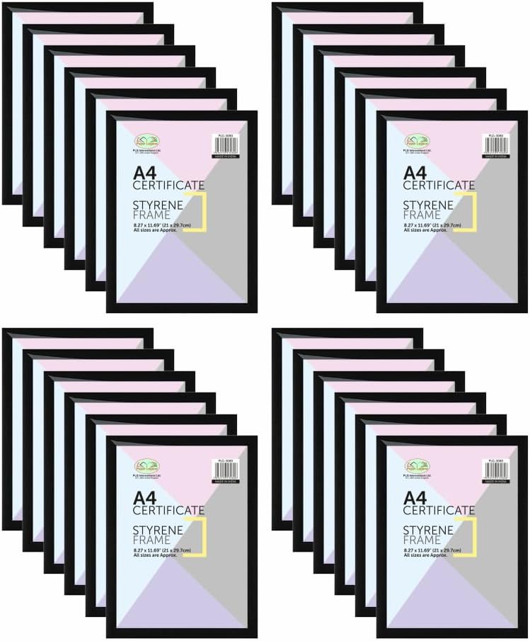 (Pack of 10) - A4 White Photo Frame Styrene Window, Wall Mount or Table ...