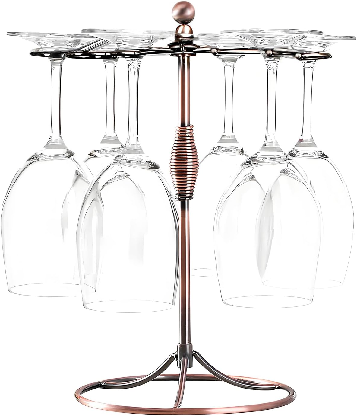 Amazon.com: GeLive Bronze Wine Glass Holder Stand, Antiqued Countertop ...