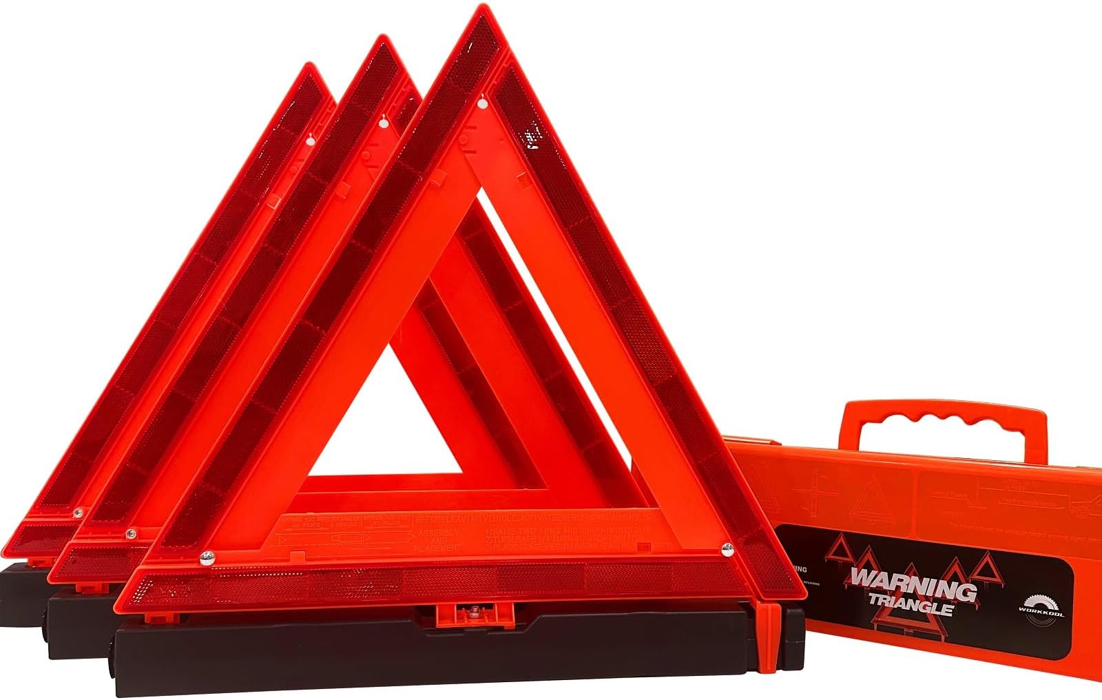 Amazon.com: WORKKOOL Warning Triangle, Safety Triangles dot Approved ...