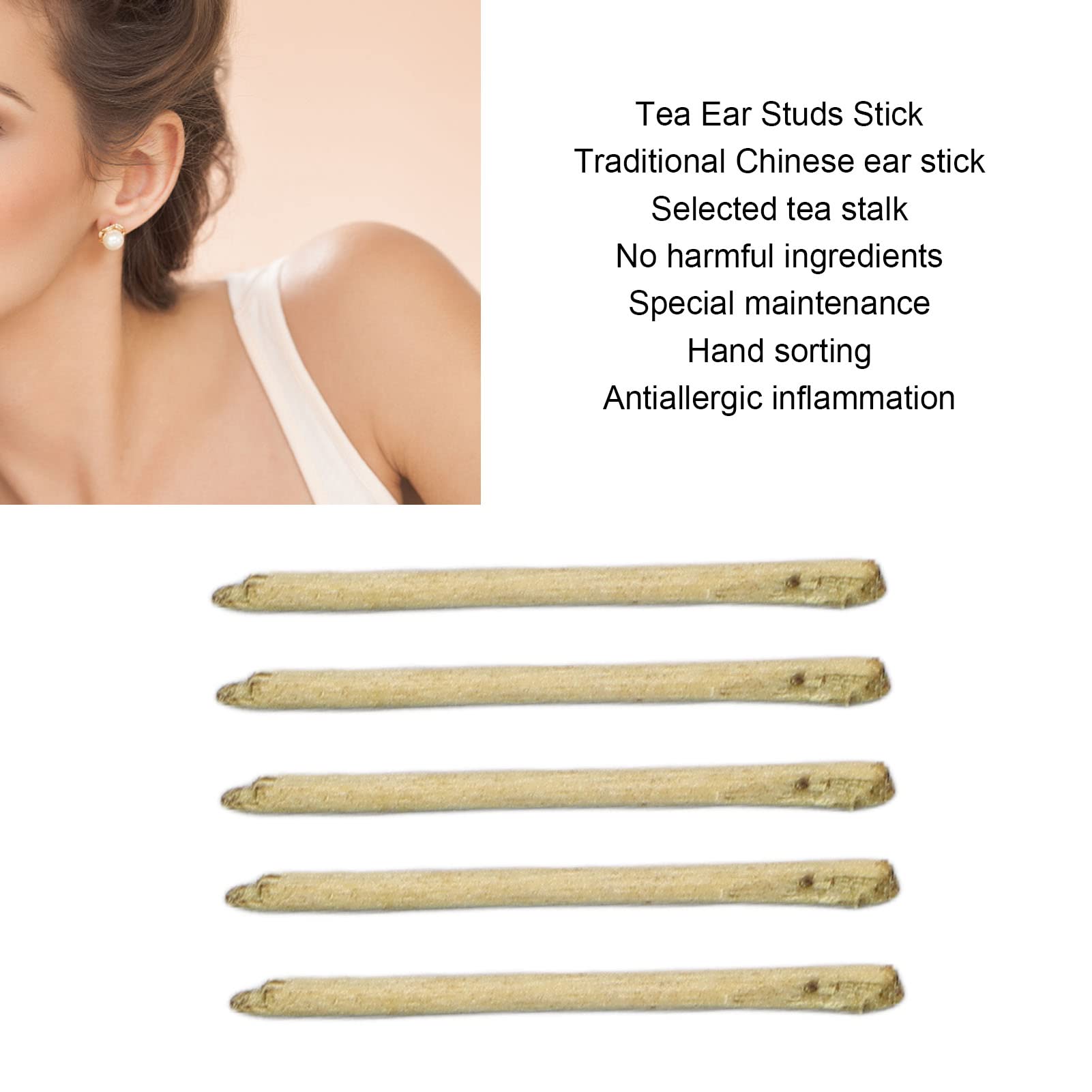 Snapklik.com : 50pcs Ear Hole Tea Stem Stud, Ear Tea Rod Curing Ear ...