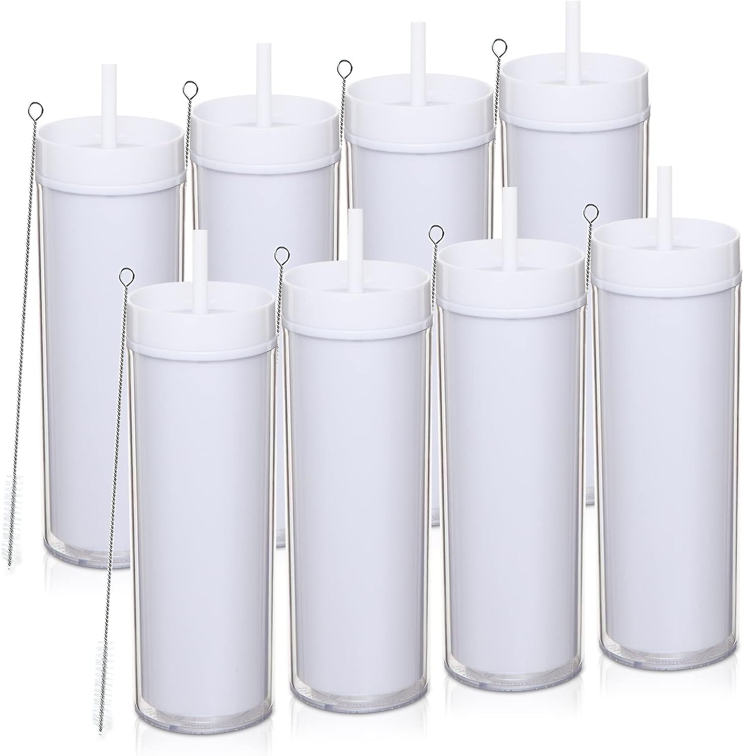 Amazon.com | Volhoply 20oz Tumbler with Lid and Straw 8 Pack,Double ...