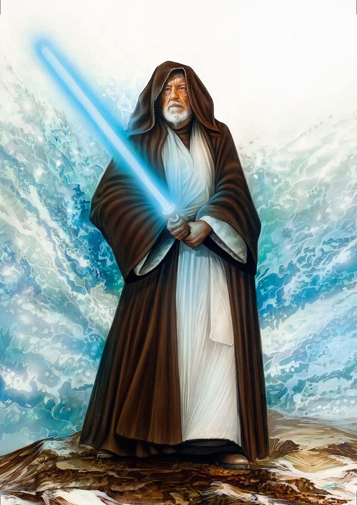 Amazon.com: MIGHTYPRINT Star Wars – Obi-Wan Kenobi Jedi Master by Monte ...