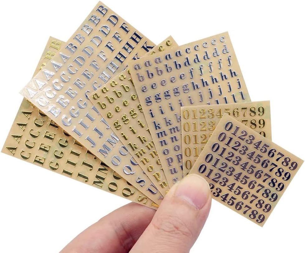 Amazon.com: Kqcibz 6 Sheets Small 0.18 Inch Alphabet Number Stickers ...