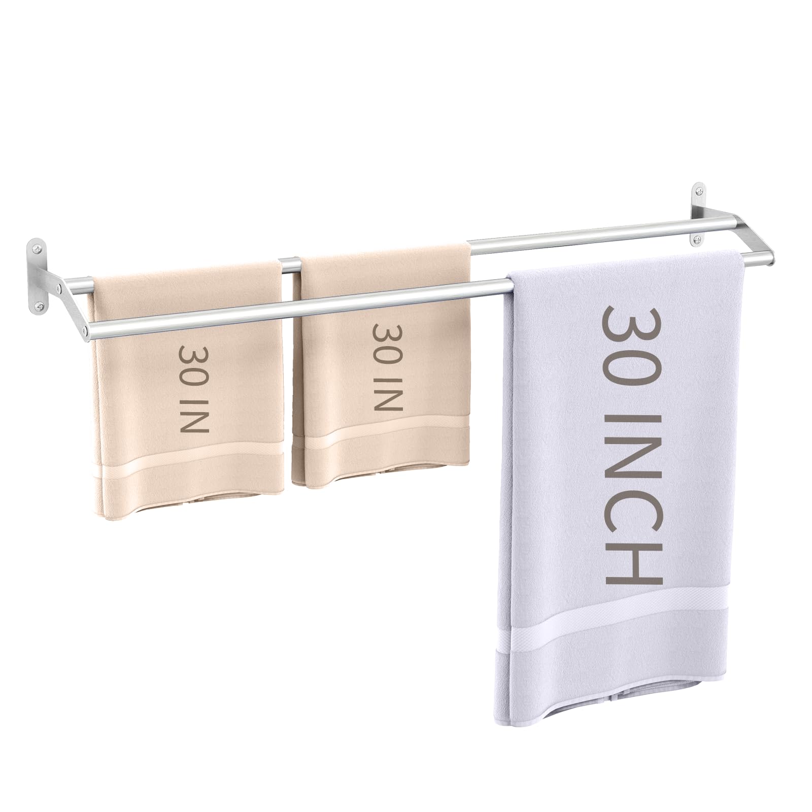 Amazon.com: Double Towel Bar for Bathroom Wall 30 Inch, Double Towel ...