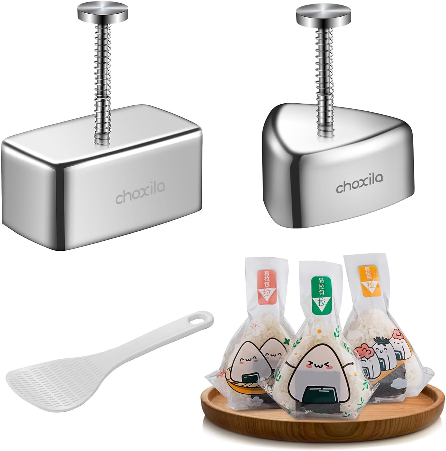 Amazon.com | choxila 100pcs Onigiri Wrappers with Stainless Steel ...