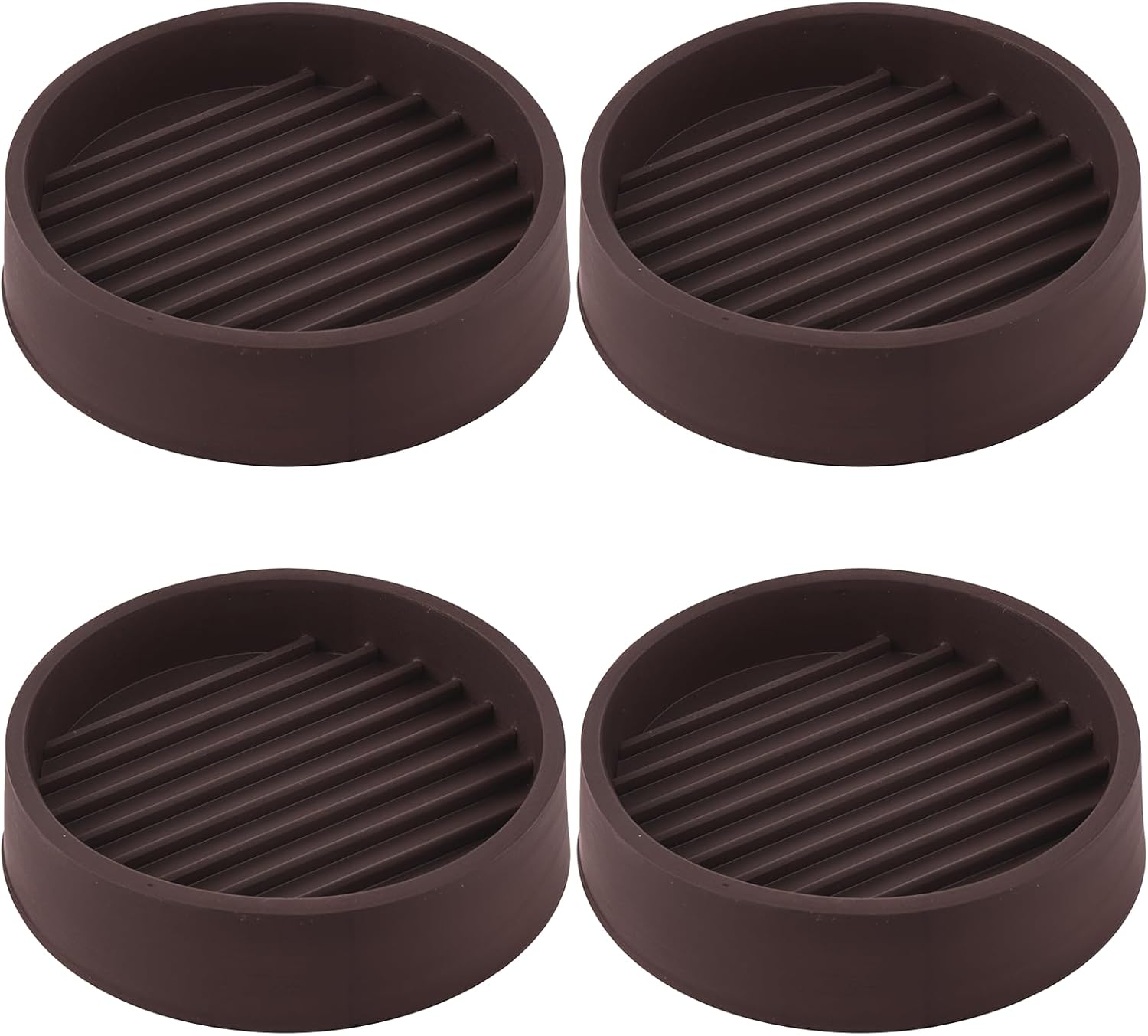 Non Skid Furniture Grippers 2 x 2 Rubber Caster Cups Brown Rubber ...