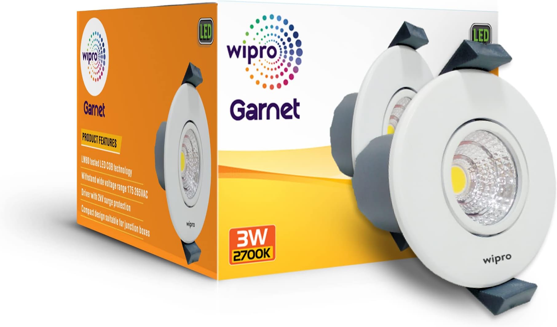 Buy PHILIPS 3W LED Spots Light, Warm White, Pack of 4, (59145) Online ...