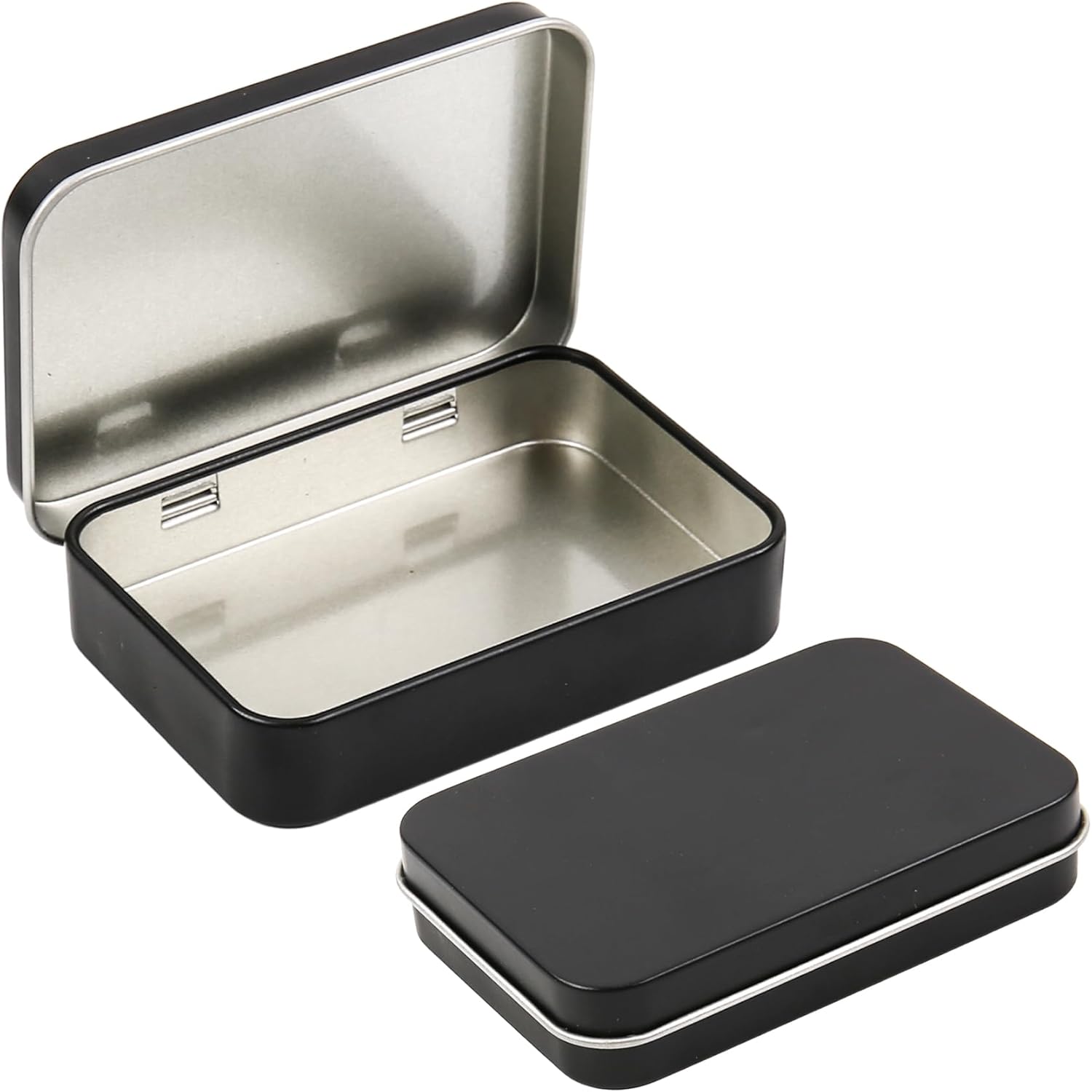 Amazon.com - LIGHUFEIC 2Pcs Metal Hinged Tin Box Metal Rectangular ...