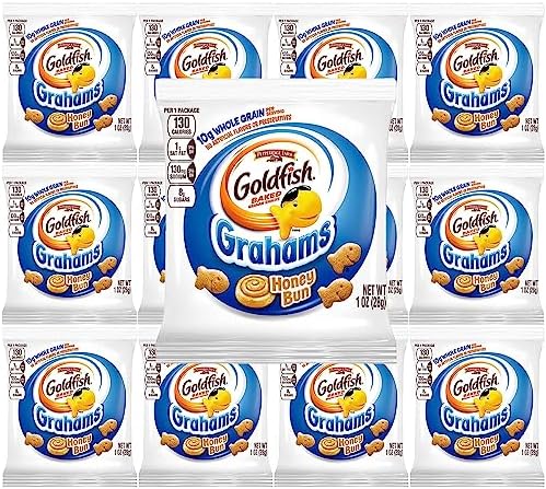 Amazon.com: Goldfish Honey Bun Graham Crackers 1oz Bags, Pack of 12