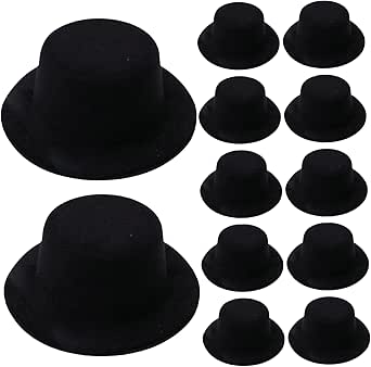 Amazon.com: 12PCS Mini Top Hat Small Top Hat Tiny Top Hat Mini Black ...