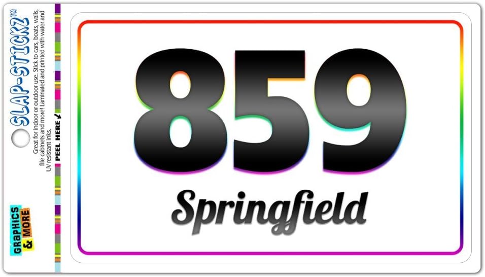 Amazon.com: GRAPHICS & MORE Area Code Rainbow Window Sticker 859 ...