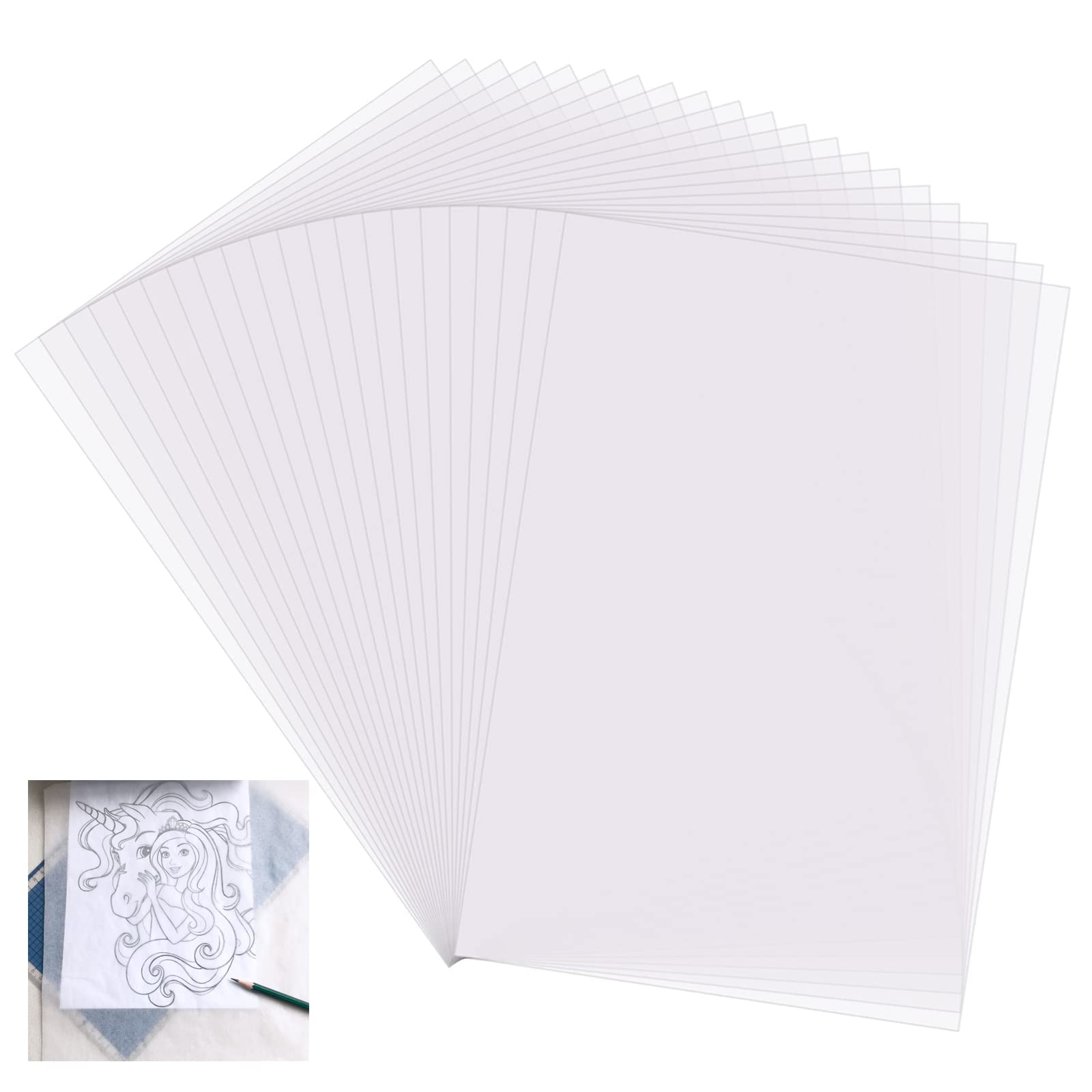 200 Sheets Tracing Paper A4 Size with High Transparency for Design ...