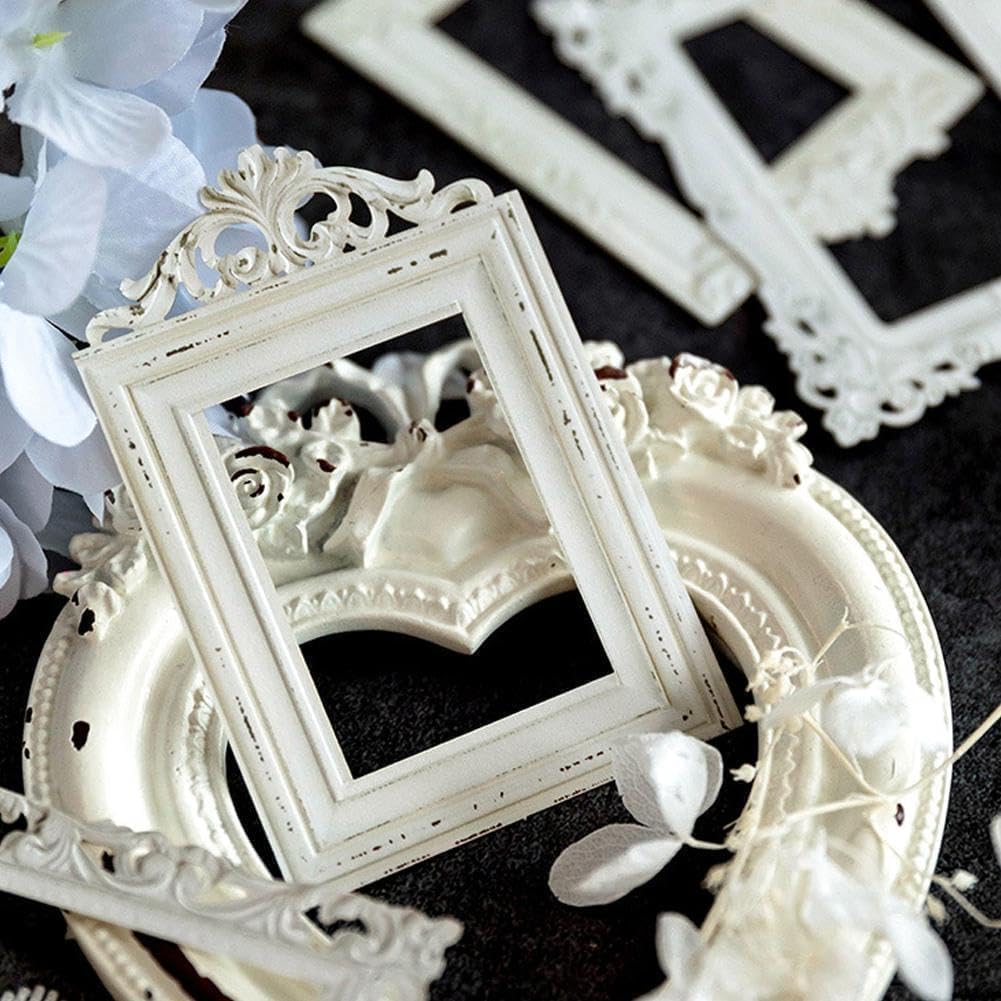 Amazon.com - 10Pcs White Scrapbook Frames, Vintage Hollow Paper Frames ...