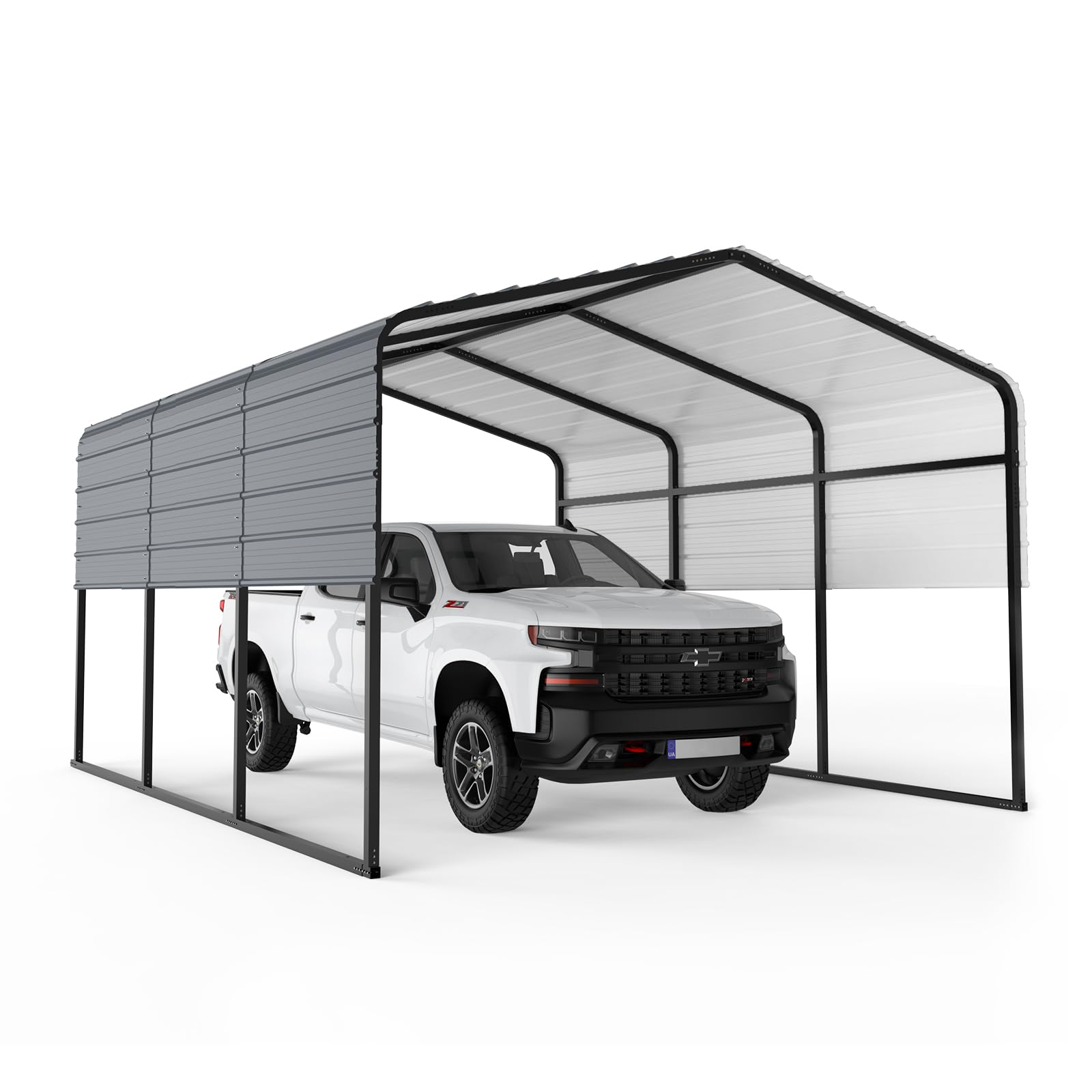 Buy 13' x 16' Carport, Metal Carport with Heavy Duty Galvanized Steel ...