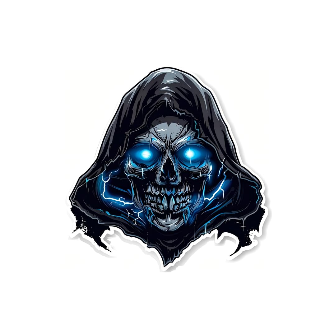 Amazon.com - 2Pcs Skull Sticker Car Decals,Car Scratch Sticker ...