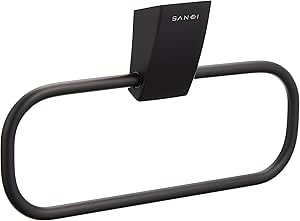 Amazon | SANEI(サンエイ) タオルリング ビス付き ブラック W5701-D | タオルリング