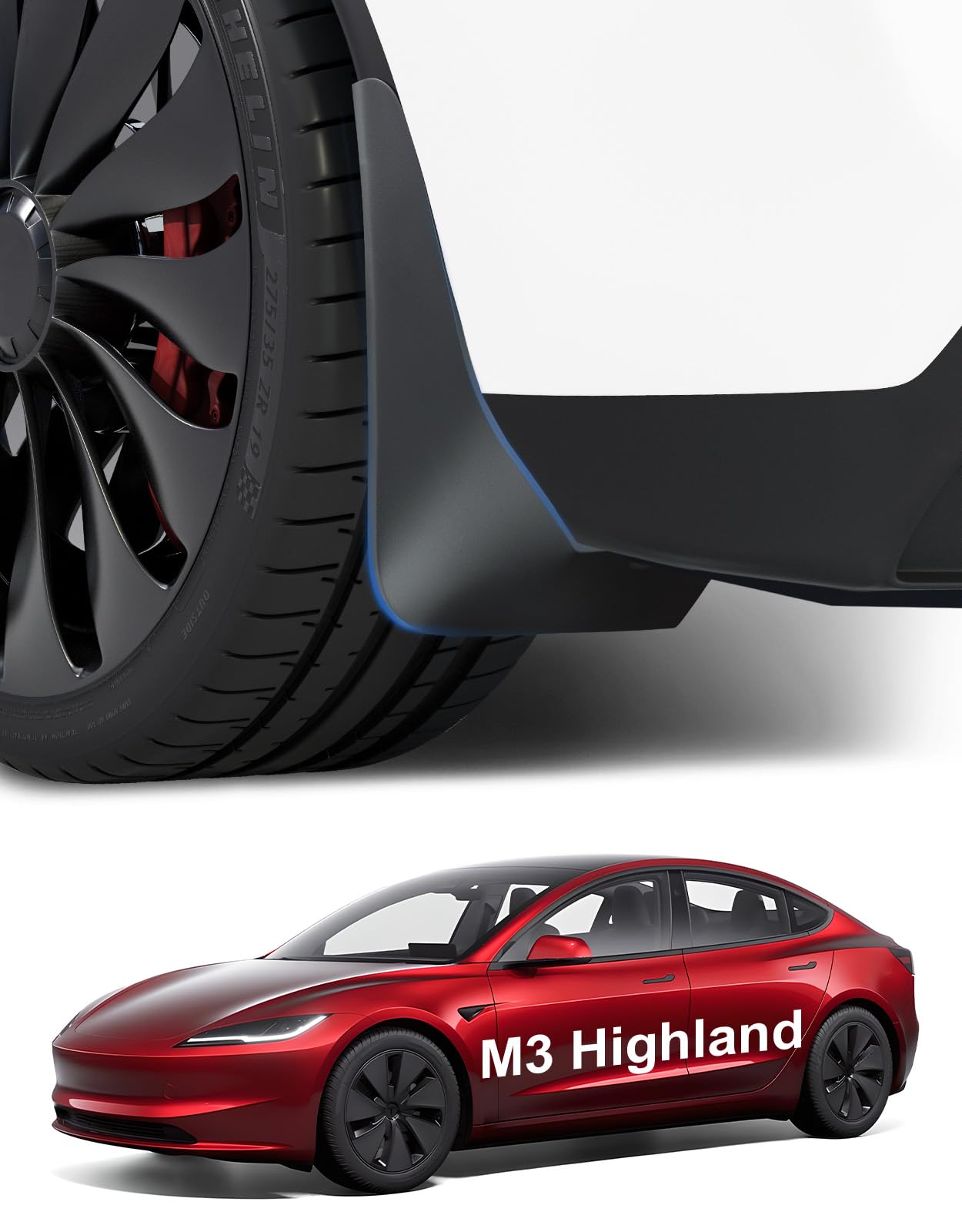 Snapklik.com : Zanch 4PCS 2025 Upgraded Tesla Mud Flaps, No Drilling No ...