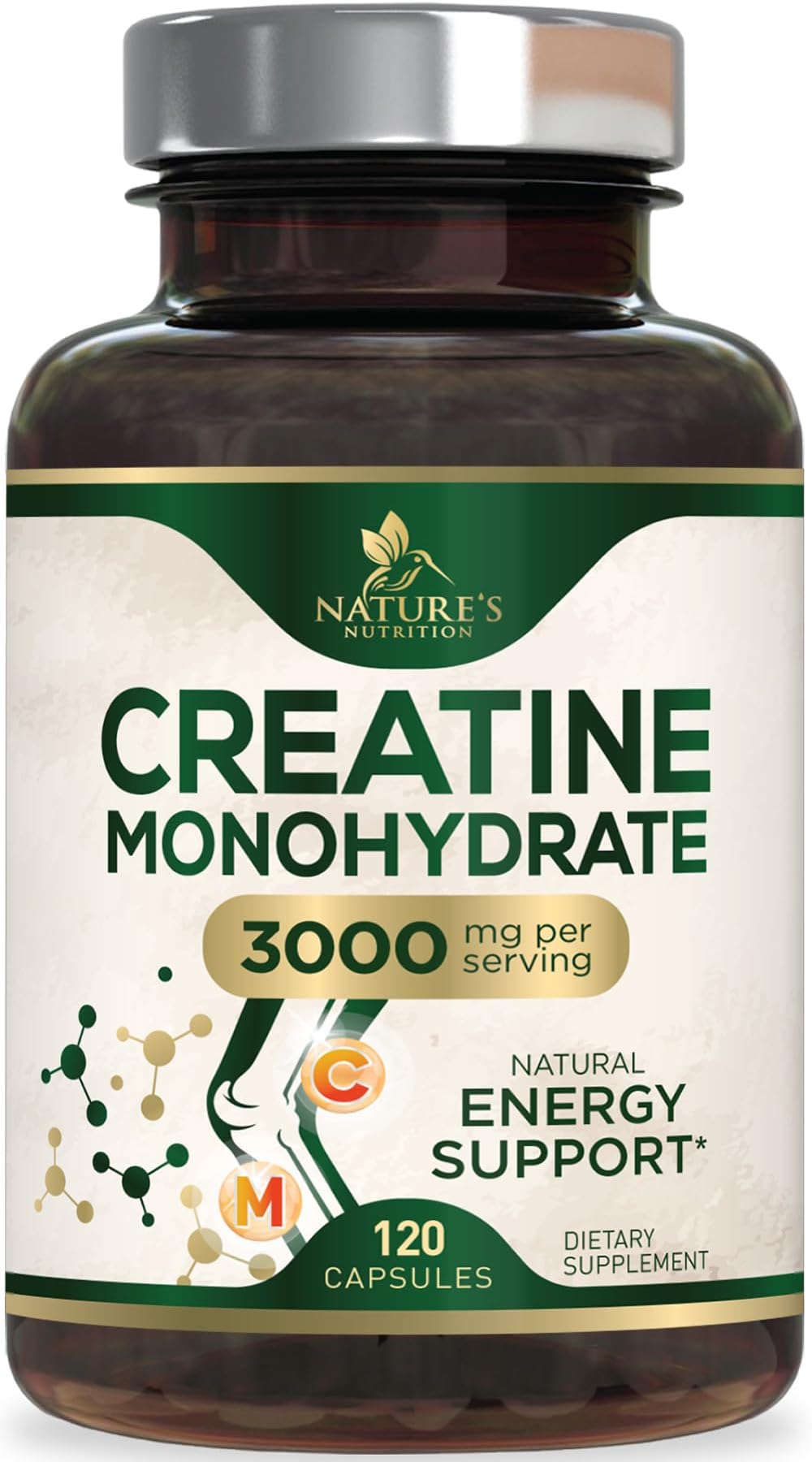 Amazon.com: Primal Creatine Monohydrate (3,000 Mg, 180 Caps ...