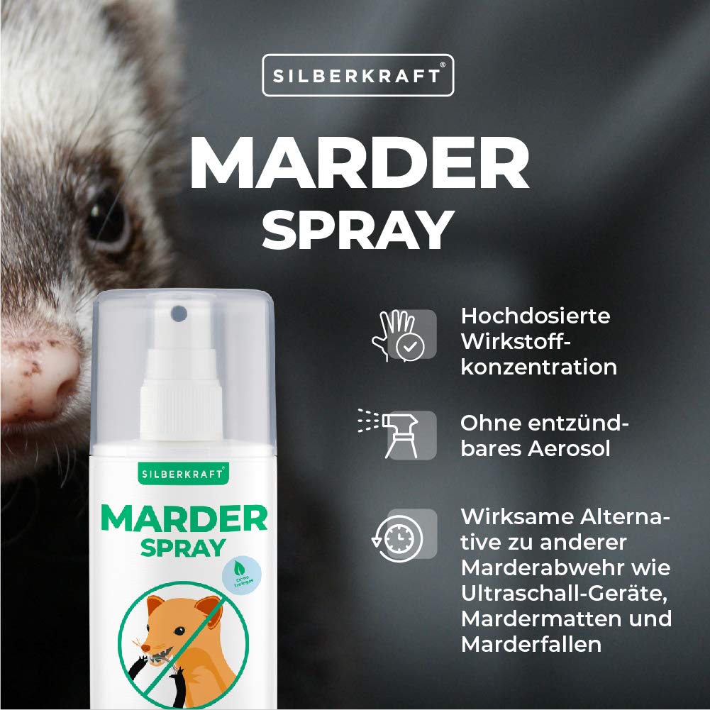 Silberkraft Marten Spray 100 ml, Marten Repellent for Car and Attic ...