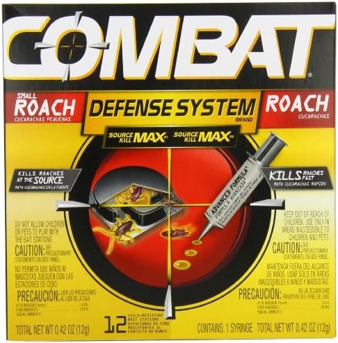 Combat Max Defense System Brand, Small Roach Killing Bait and Gel, 12 ...
