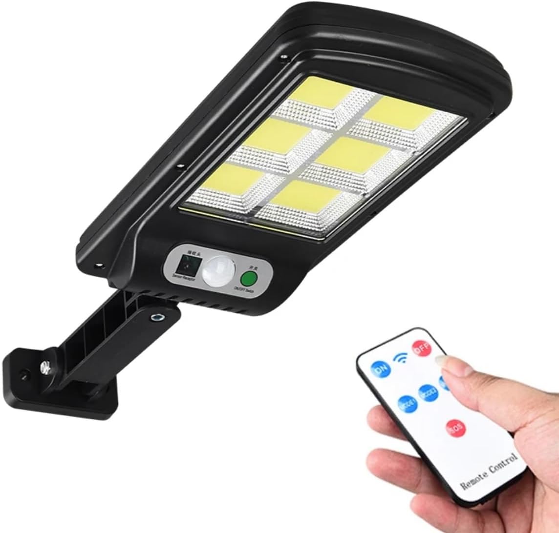 Luminária Solar Refletor Poste Led Potente Sensor De Presença Prova D ...