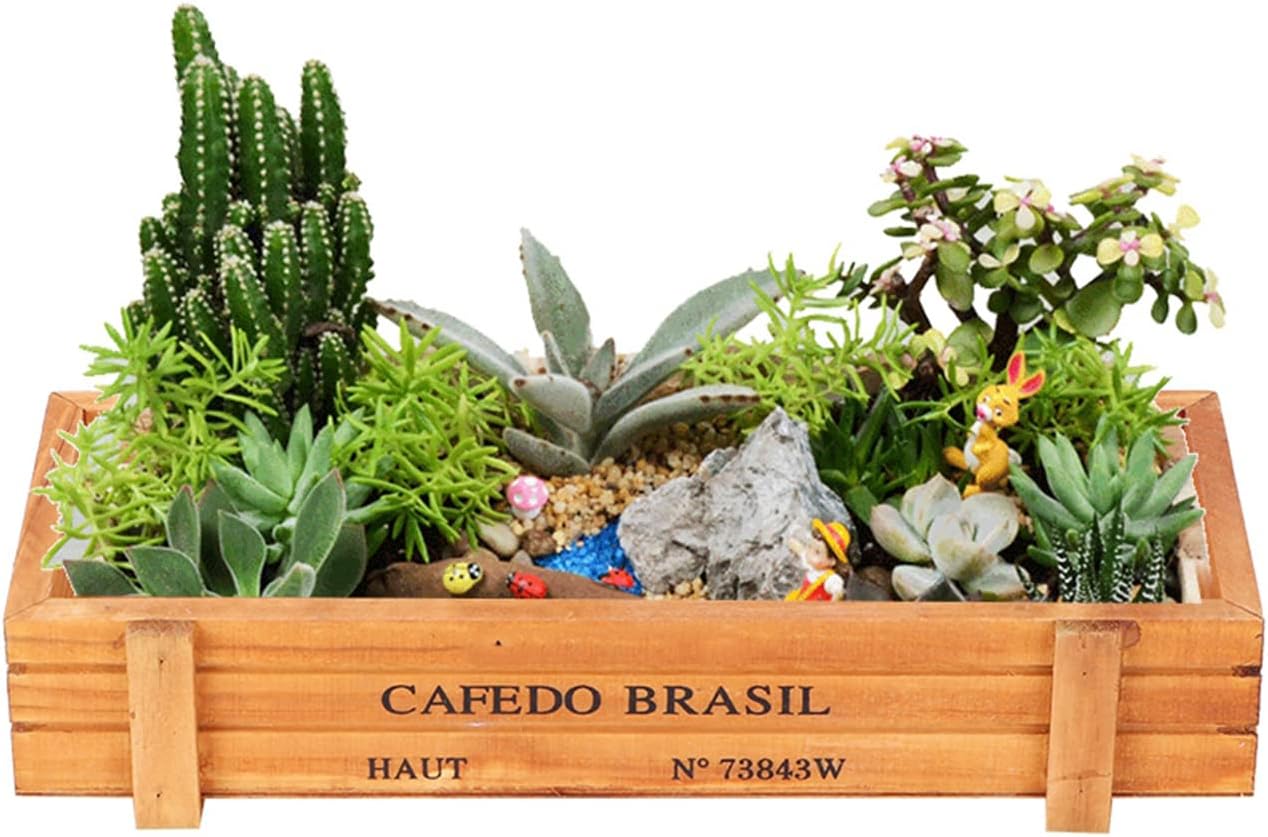 Amazon.com: Gonetre Wooden Plant Pot Wood Planter Box Multifunctional ...