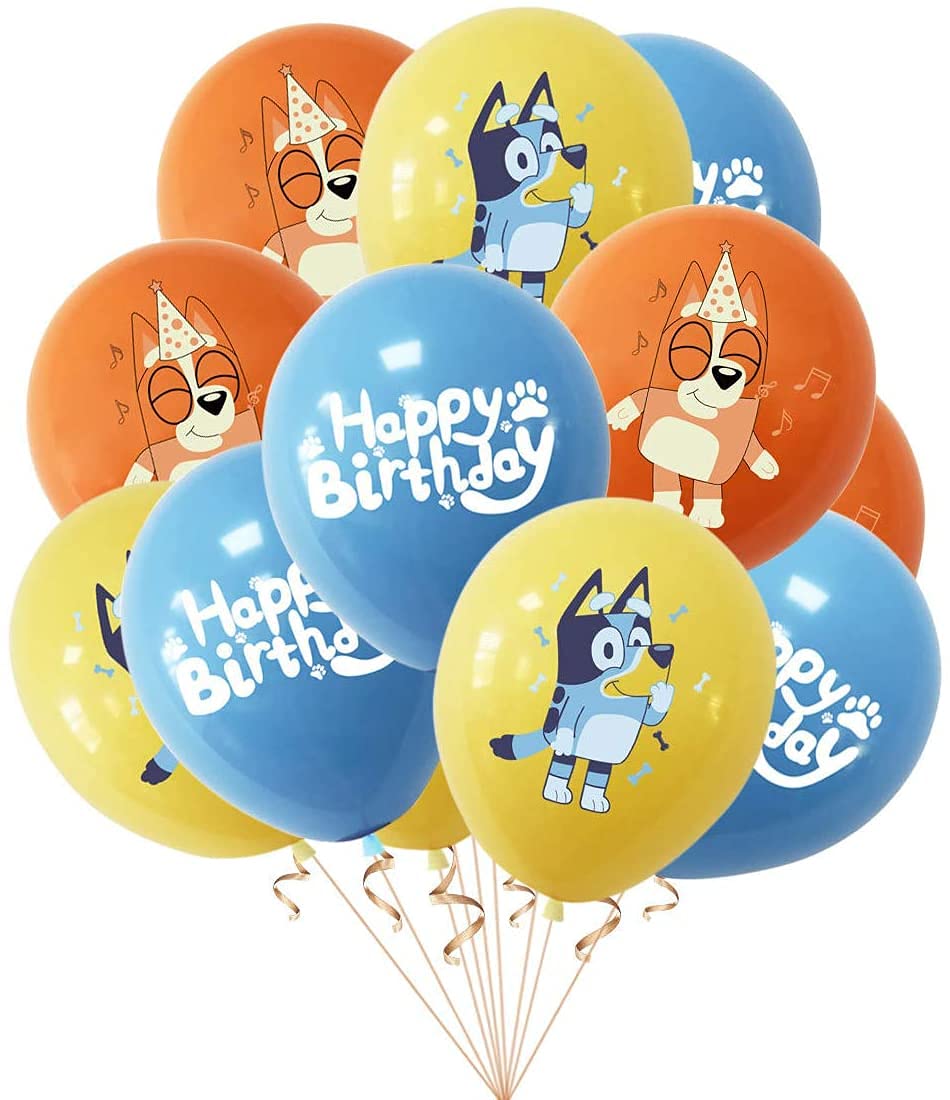 Buy 24Pcs Bluey Balloons, Latex Party Balloons with Bluey The Theme ...