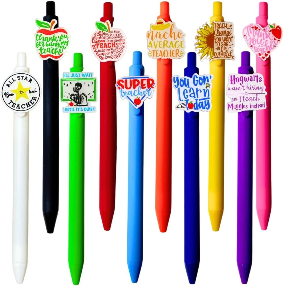 Amazon.com : 10 PC Teacher Pens Funny Appreciation Pens with Sayings ...
