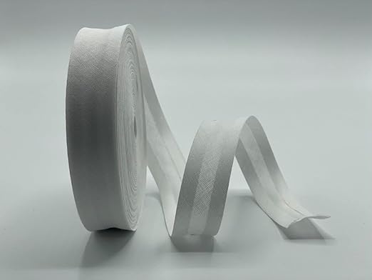 Cotton Bias Binding Rolls 1 Inch / 25mm x 5 metres (White) : Amazon.co ...