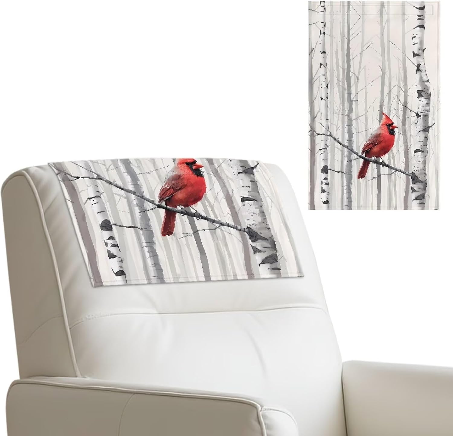 Amazon.com: Goncariar Cardinal Bird Headrest Covers for Recliners ...