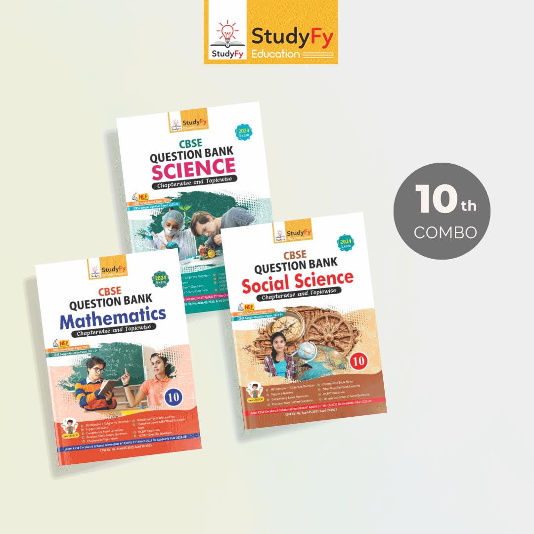 StudyFy CBSE Question Bank Class 10 Science, Social Science ...